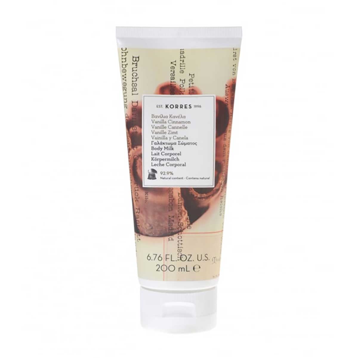 KORRES Vanilla Cinnamon Body Smoothing Milk 200ml | SEPHORA UK