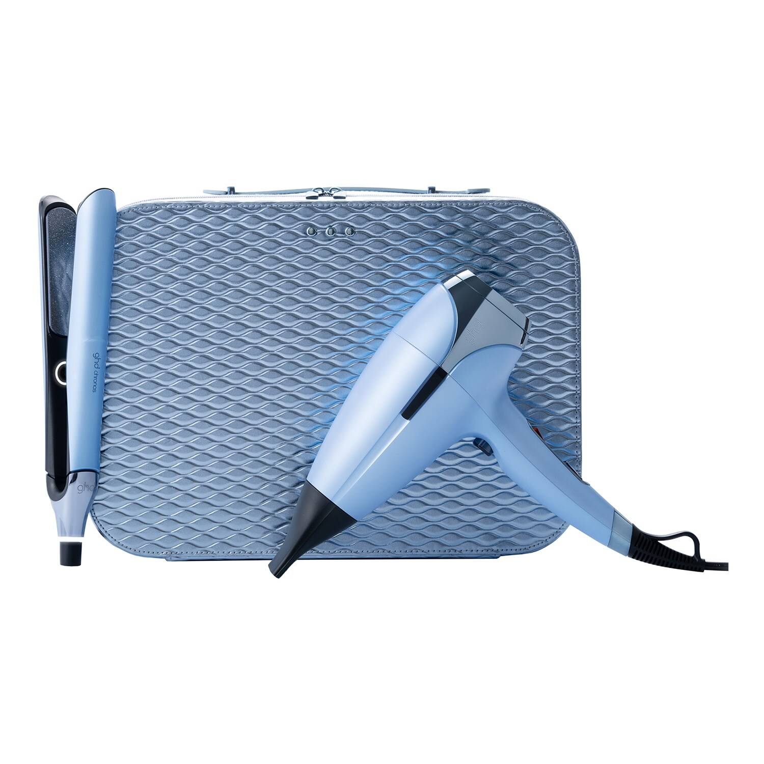 ghd Deluxe Chronos Straightener & Helios Hair Dryer in Icy Blue Gift ...